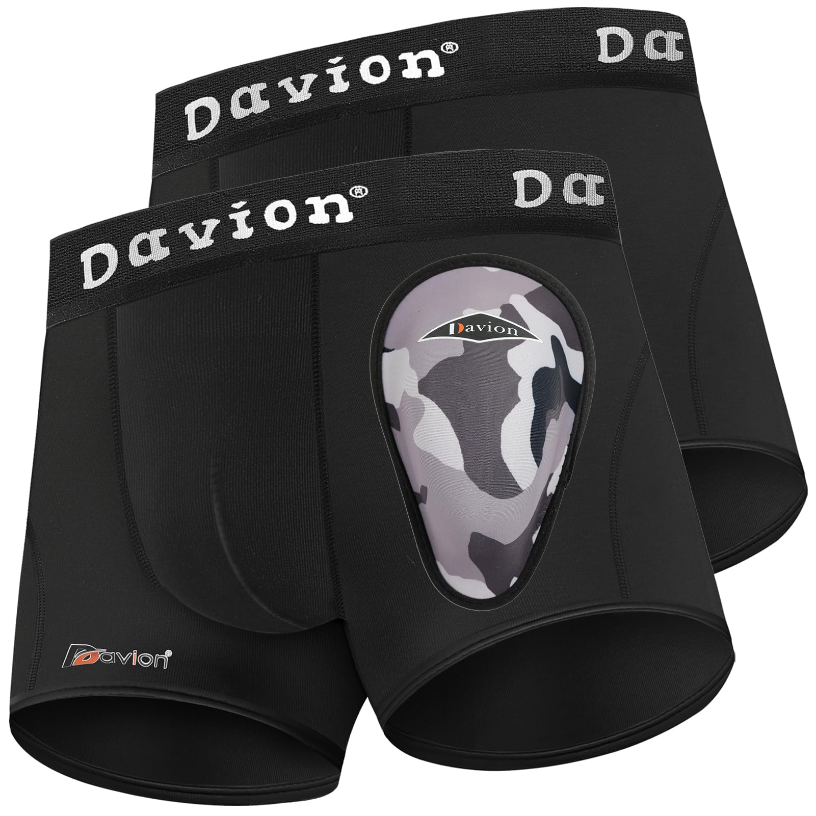 Davion Youth Cup Underwear Boys Baseball Cup Youth Briefs With Soft Protctive Athletic Cup for Baseball, Football, Lacrosse Black