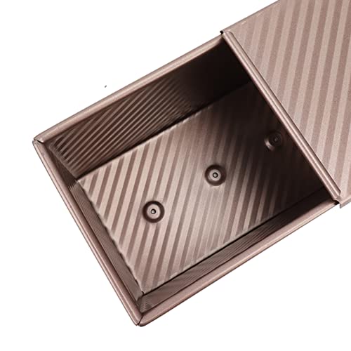 Loaf Pan,DEWIN Loaf Pan with Lid for Baking Bread Nonstick Corrugated Steel Bakeware Mould for Oven Kitchen