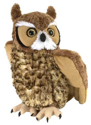 Wild Republic Great Horned Owl Plush, Stuffed Animal, Plush Toy, Kids Gifts, Cuddlekins 12", Model Number: 12310