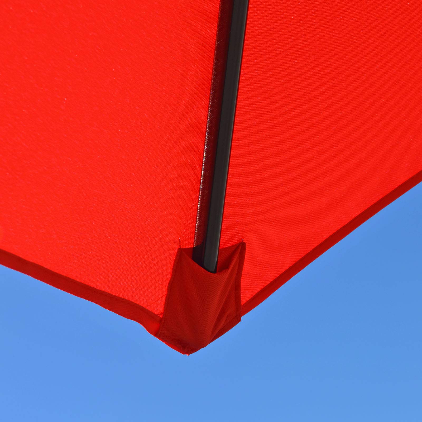Westcharm Patio Umbrella Outdoor Table Umbrella with 6 Sturdy Ribs and Crank 6.5 ft, Red Umbrella