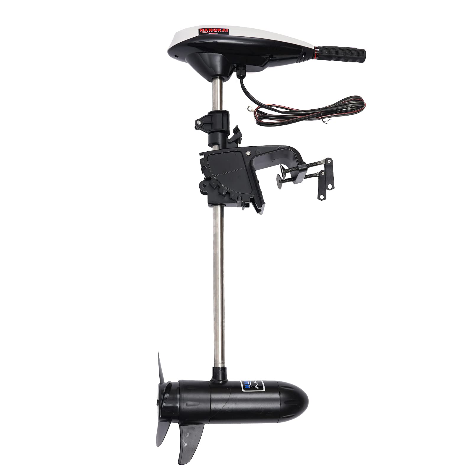 Electric Trolling Motor 12V 65lbs Thrust Transom Mounted with Adjustable Handle Fishing Boat Engine Marine Propeller for Fishing Boats Kayak Inflatable Boat No Battery (65lbs)
