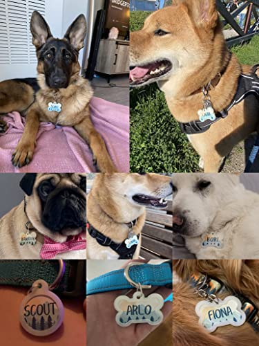 waaag Personalized Moutain Landscape Sunset Sunrise Pet ID Tags, Dog Tag, Cat Tag, Name ID Tag, Dog Collar Tag, Cat Collar Tag