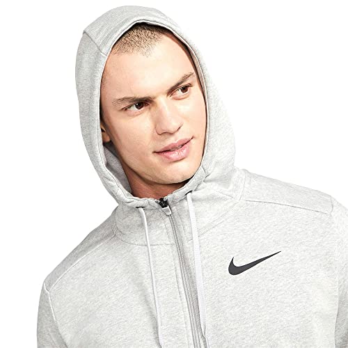 Nike Men Dri-FIT Full-Zip Training Hoodie (as1, alpha, xx_l, regular, regular, Dark Grey Heather/Black)