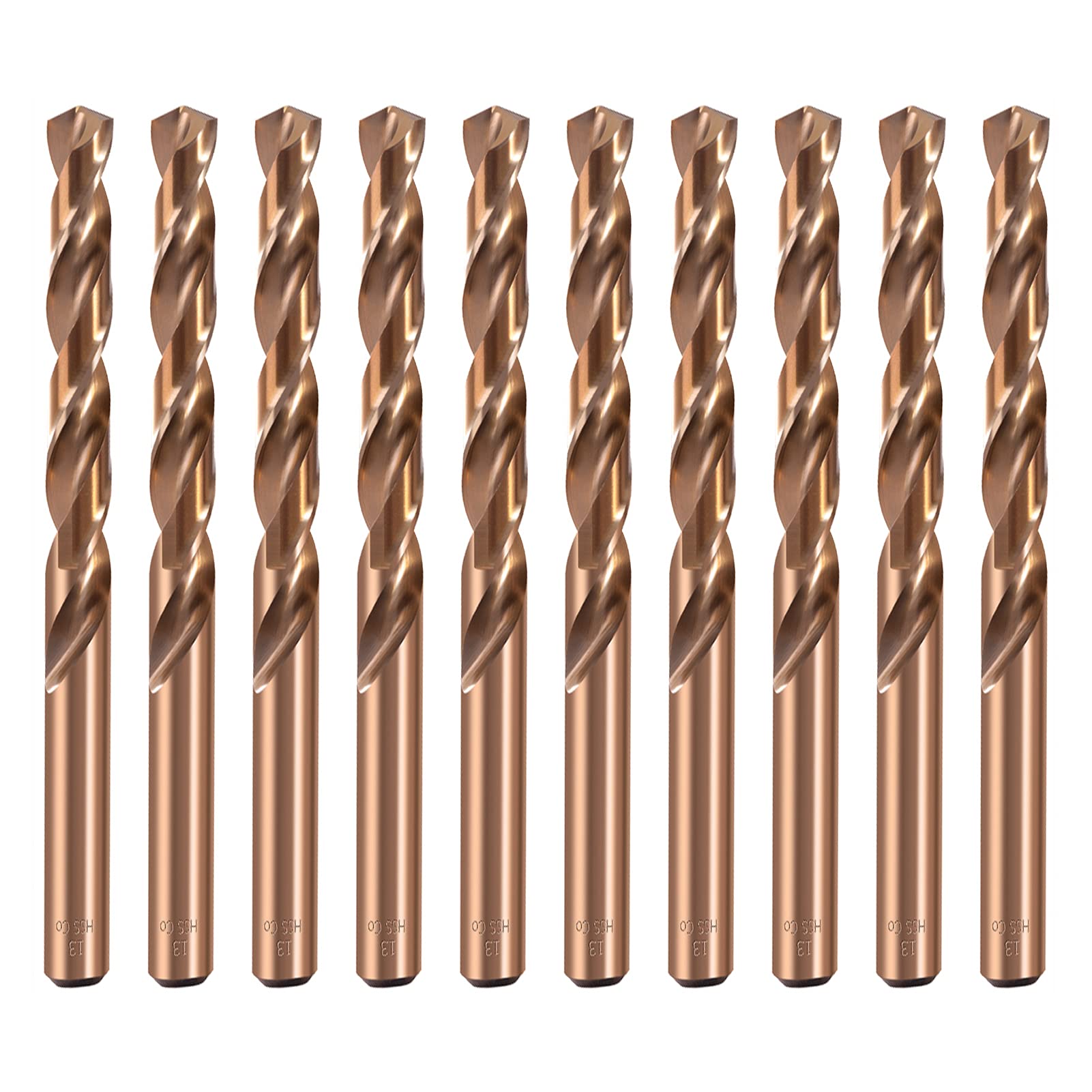 HSS Cobalt Drill Bit Set 7/64 Inch 10Pcs M35 Co Twist Jobber Length Steel Metal Drill Bits