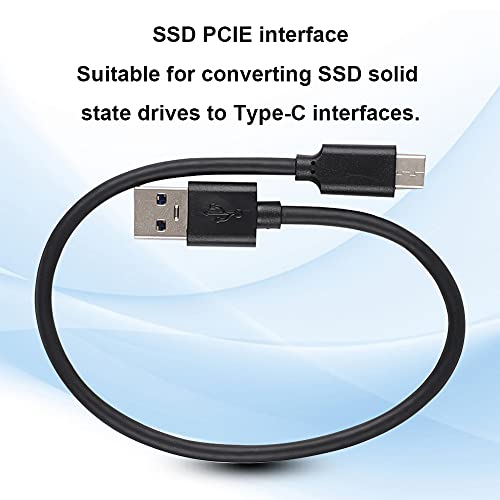 Garsentx M.2 NVME to USB3.1 Portable Metal Hard Disk Box M2 SSD PCIE to Type C SSD Enclosure for Converting SSD Solid State Drives to Type C Interfaces