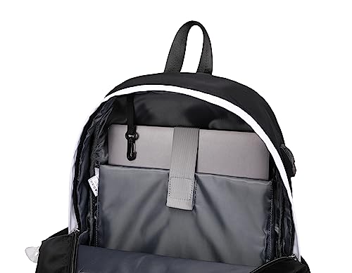 Wadirum Women Casual Backpack Set Girl School Bookbag Set Cute Laptop Ruaksack Black