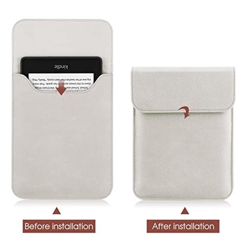 LIUDENWIN Sleeve Case for 6.8" E-Reader Compatible Paperwhite 11th 2021/Paperwhite Signature Edition 2021 Sleeve Bag Pouch Case Cover for 6-6.8'' Kobo/Tolino/Pocketbook 6-inch ebook Reader,Silver