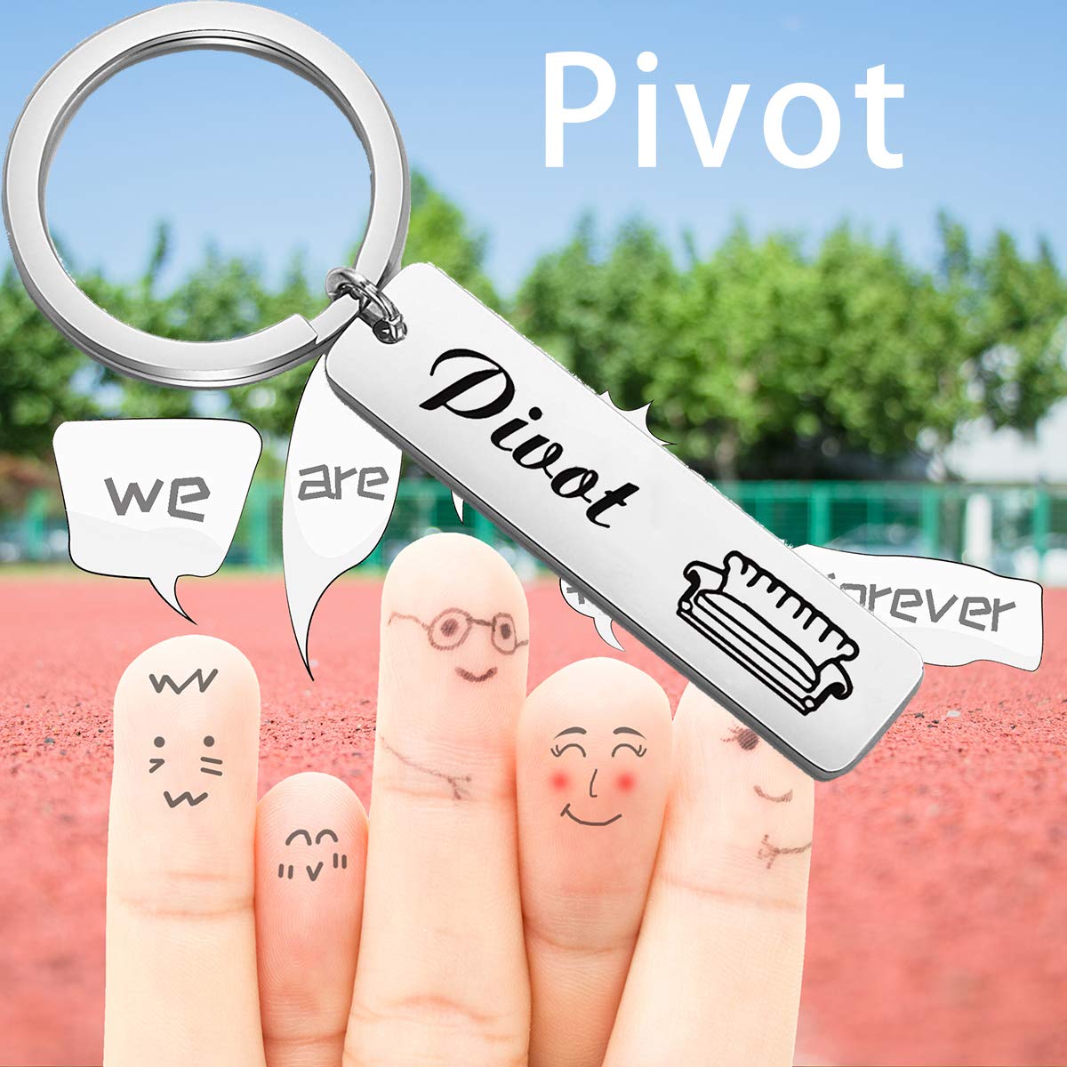 ENSIANTH Pivot Keychain The Friends TV Gift Funny Gifts for Best Friends (Pivot Keychain)