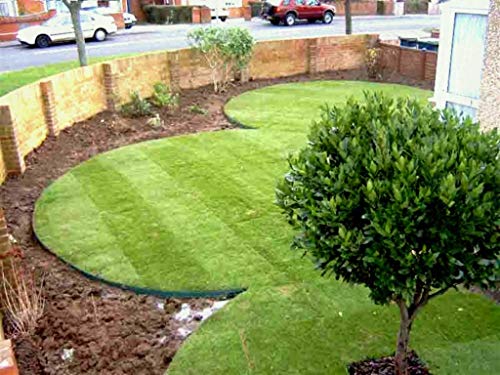 TABOR TOOLS Terrace Board, Landscape Edging Coil, Grass Barrier, Bender Board, Garden Liner, 1/10" = 0.1" Inch Thickness, 5 Inch High. ES33. (Brown, 20 FT)