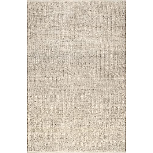 nuLOOM Elfriede Farmhouse Jute Blend Accent Rug, 3x5, Natural