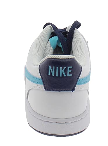 Nike Men's Court Vision Low Sneaker, White/Turquoise Blue/Blue Void, 10.5