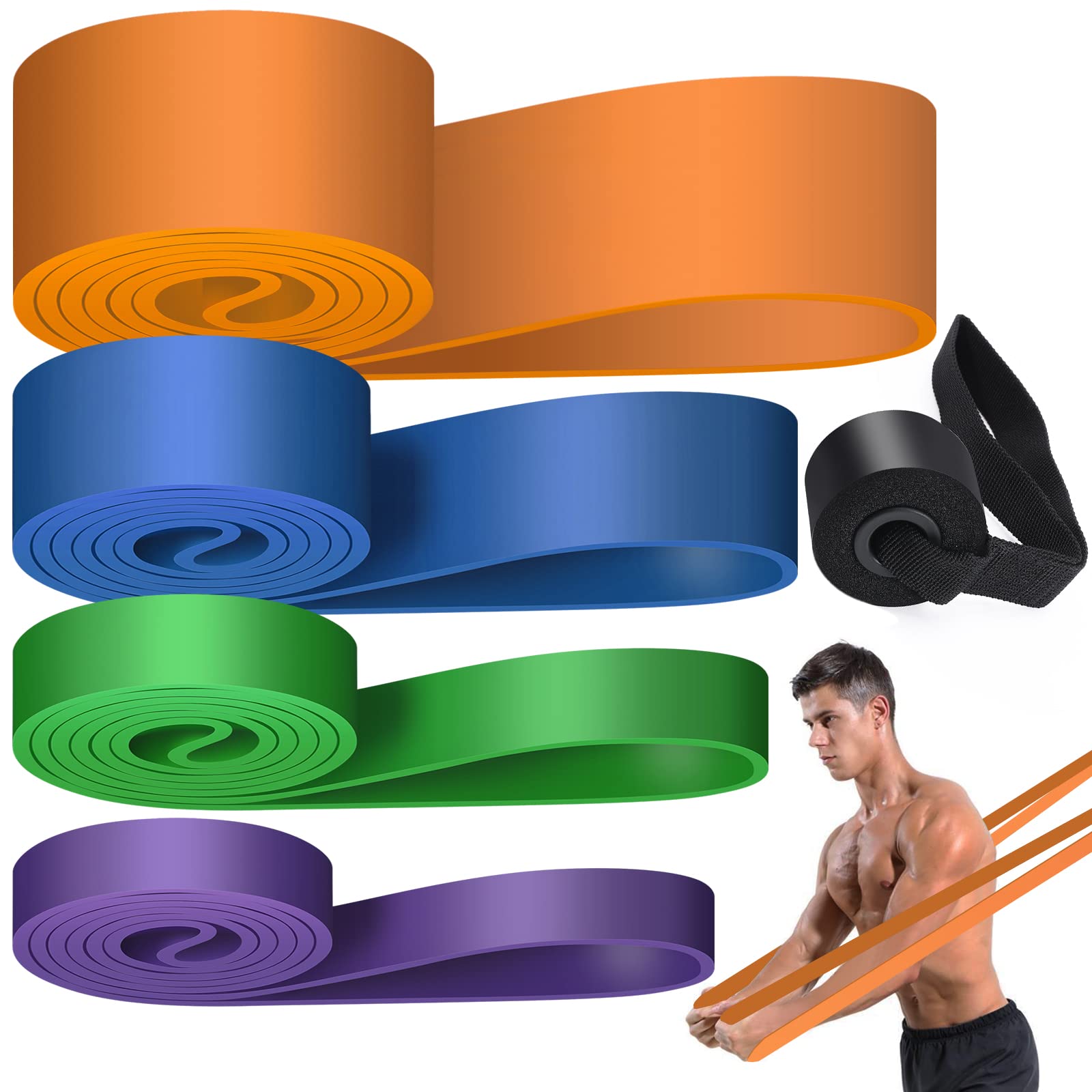 GPPNKC Resistance Band, Pull Up Bands, Pull Up Assistance Bands, Workout Bands, Exercise Bands, Resistance Bands Set with Door Anchor, Working Out, Physical Therapy, Shape Body, Men and Women