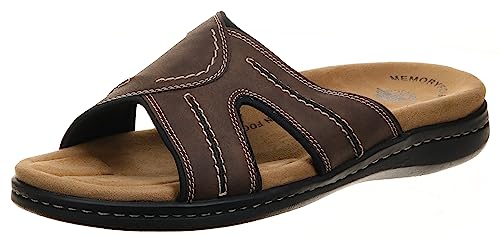 Dockers Men's Slide Sandal, Dark Brown, 10 Wide