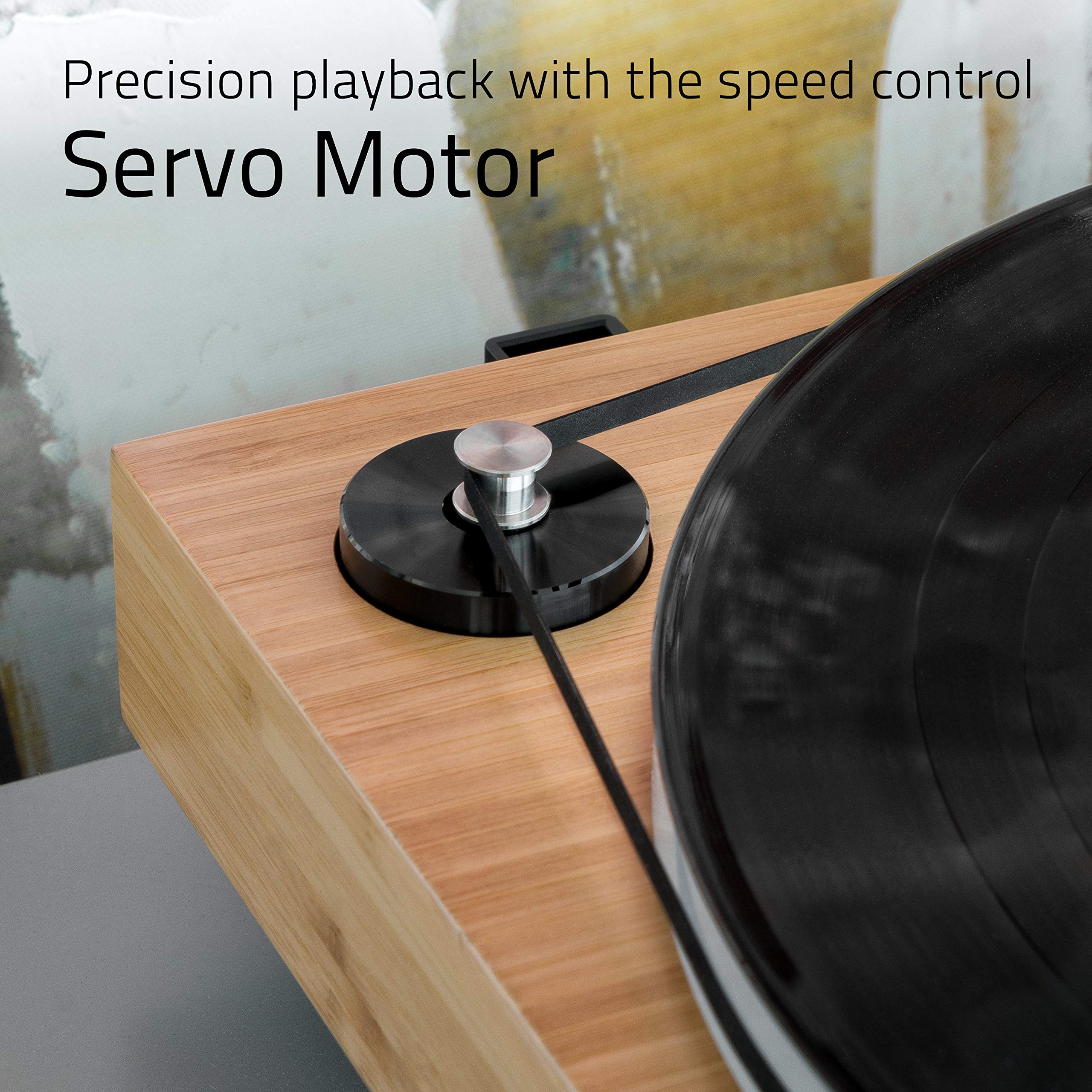 Fluance RT85 Reference High Fidelity Vinyl Turntable Record Player with Ortofon 2M Blue Cartridge, Acrylic Platter, Speed Control Motor, High Mass MDF Wood Plinth, Vibration Isolation Feet - Bamboo