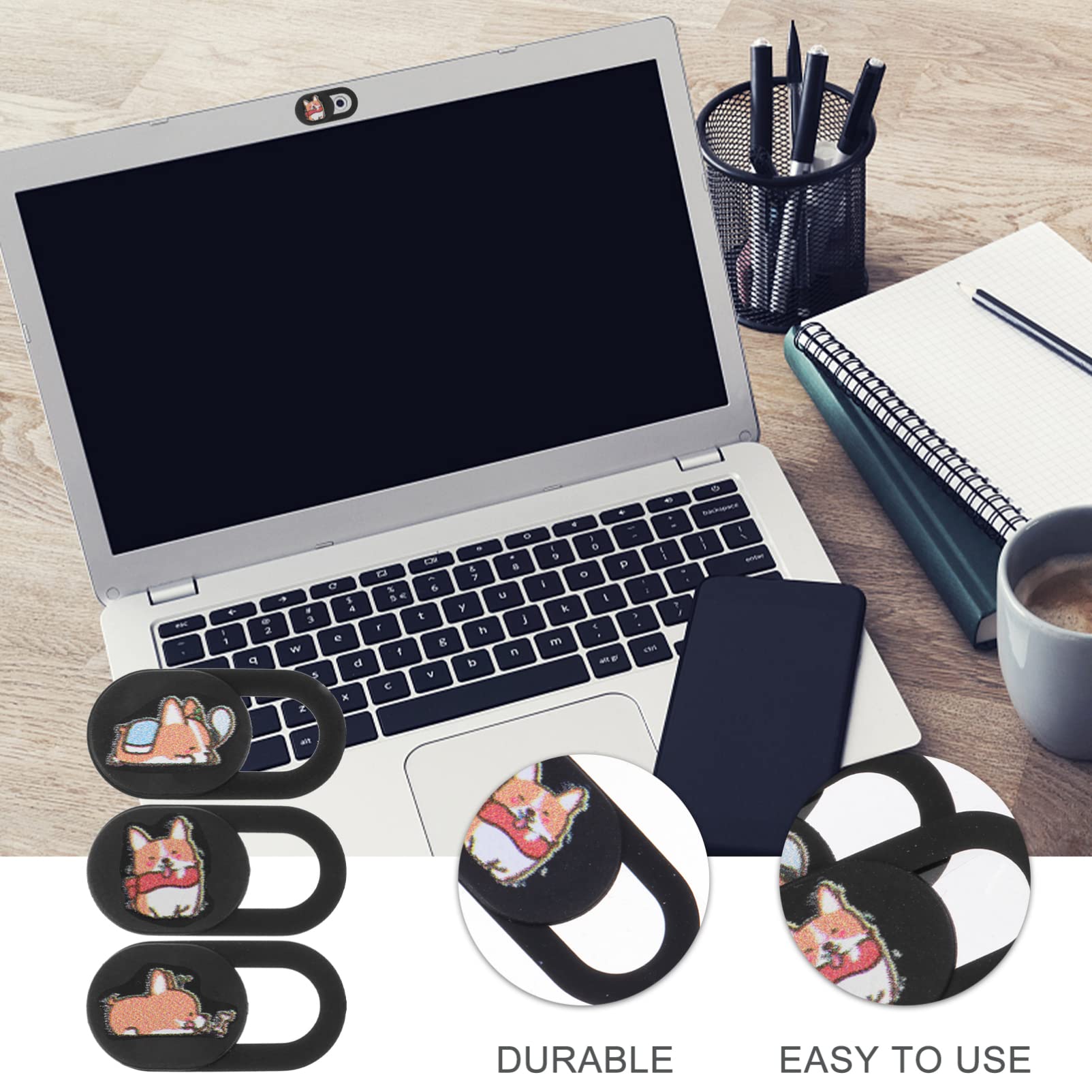 Gatuida 3pcs Camera Cover Privacy Sticker Privacy Security Camera Slider Cartoon Notebook Camera Shield Webcam Cover Web Cam Lens Cover Webcam Privacy Covers Protective Cover Abs Flat