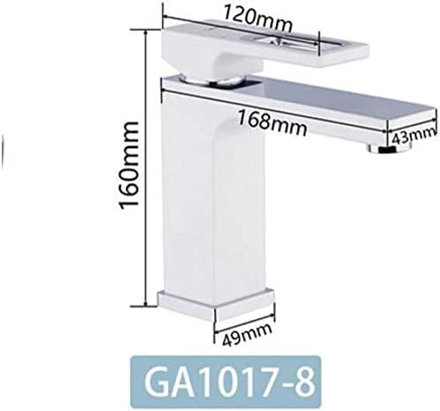 Kitchen Taps Basin Faucets White Brass Bathroom Basin Faucet Waterfall Faucets Mixers Water Bath Sink Faucet-Ga1002-8,Ga1017