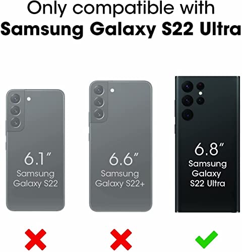 OtterBox Defender Pro Case & Belt Clip/Stand for Samsung Galaxy S22 Ultra (NOT S22 or Plus or Other Models) (Black)