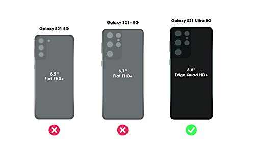 OtterBox Galaxy S21 Ultra 5G (ONLY - DOES NOT FIT Non-Plus or Plus sizes) Symmetry Series Case - BLACK, Ultra-sleek, Wireless Charging Compatible, Raised Edges Protect Camera & Screen