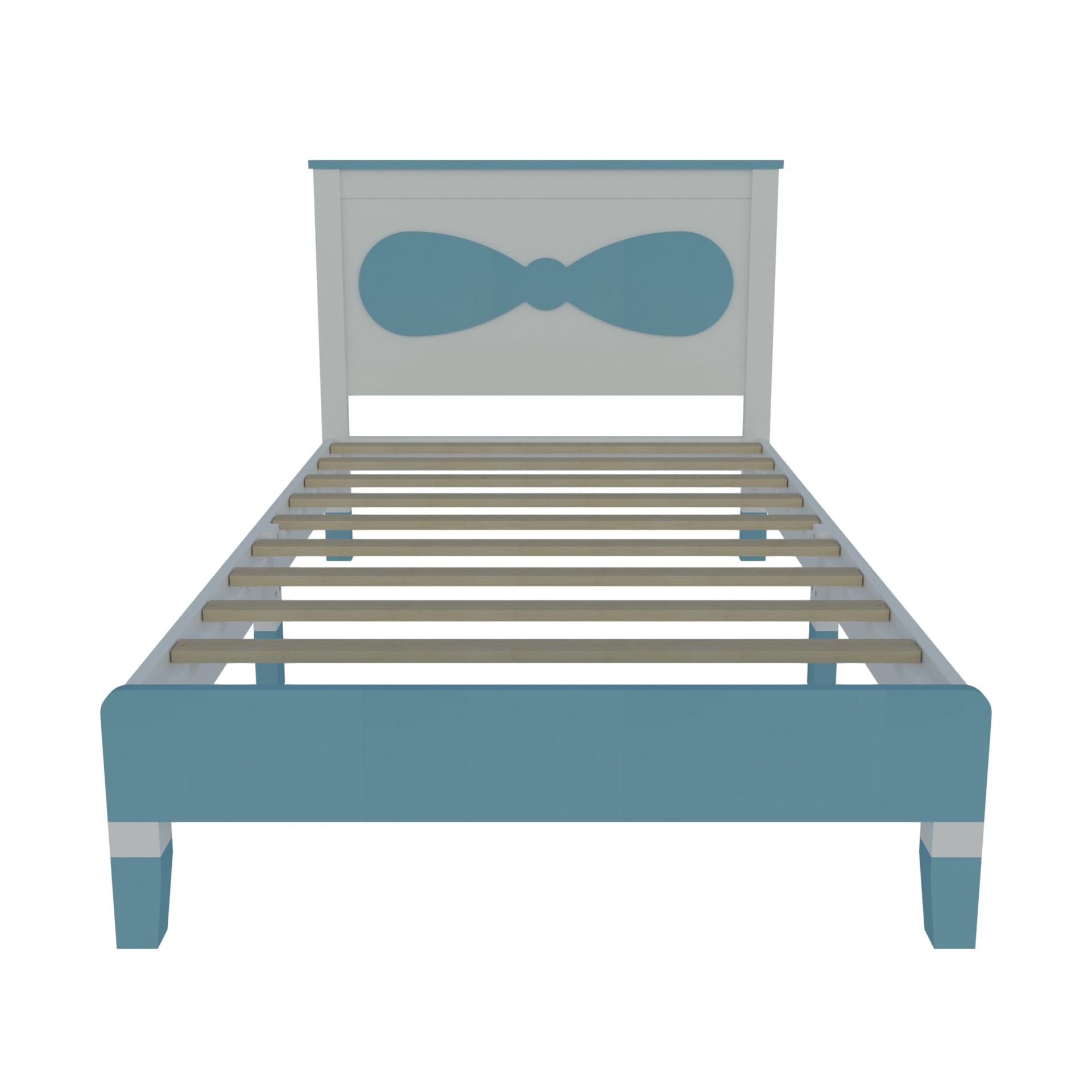 GOWE Twin Size Wooden Bow Bed