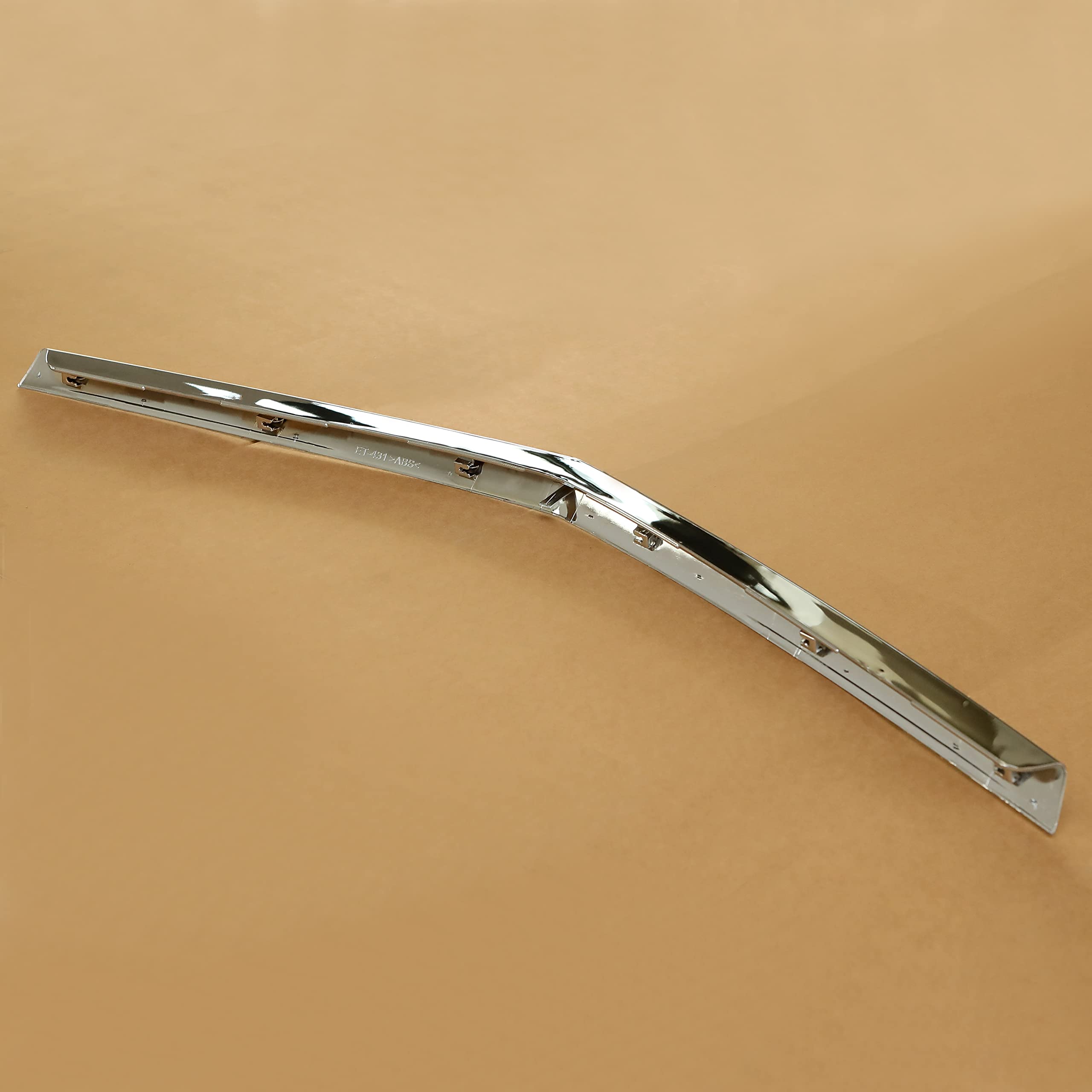 ECOTRIC Hood Molding Trim Moulding Chrome Fits 2010-2016 Cadillac SRX (submodel: Base, Luxury, Performance, Premium) - Replace # 22774203 GM1235120