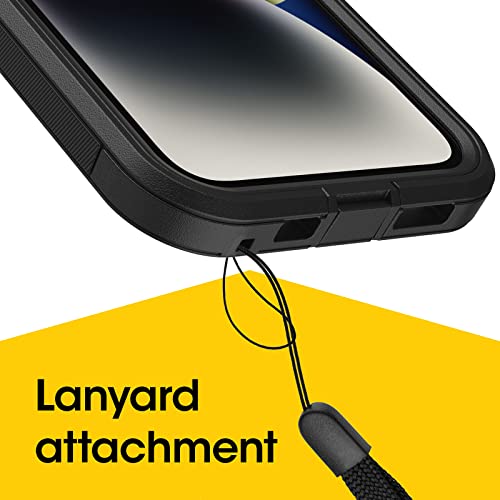 OtterBox iPhone 14 & iPhone 13 Defender Series XT Case - BLACK , Screenless, Rugged , Snaps to MagSafe, Lanyard Attachment
