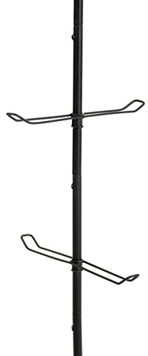 Displays2go Purse and Handbag Rack, Floor Standing Model with Sign, 57" Tall (Black Wrought Iron)