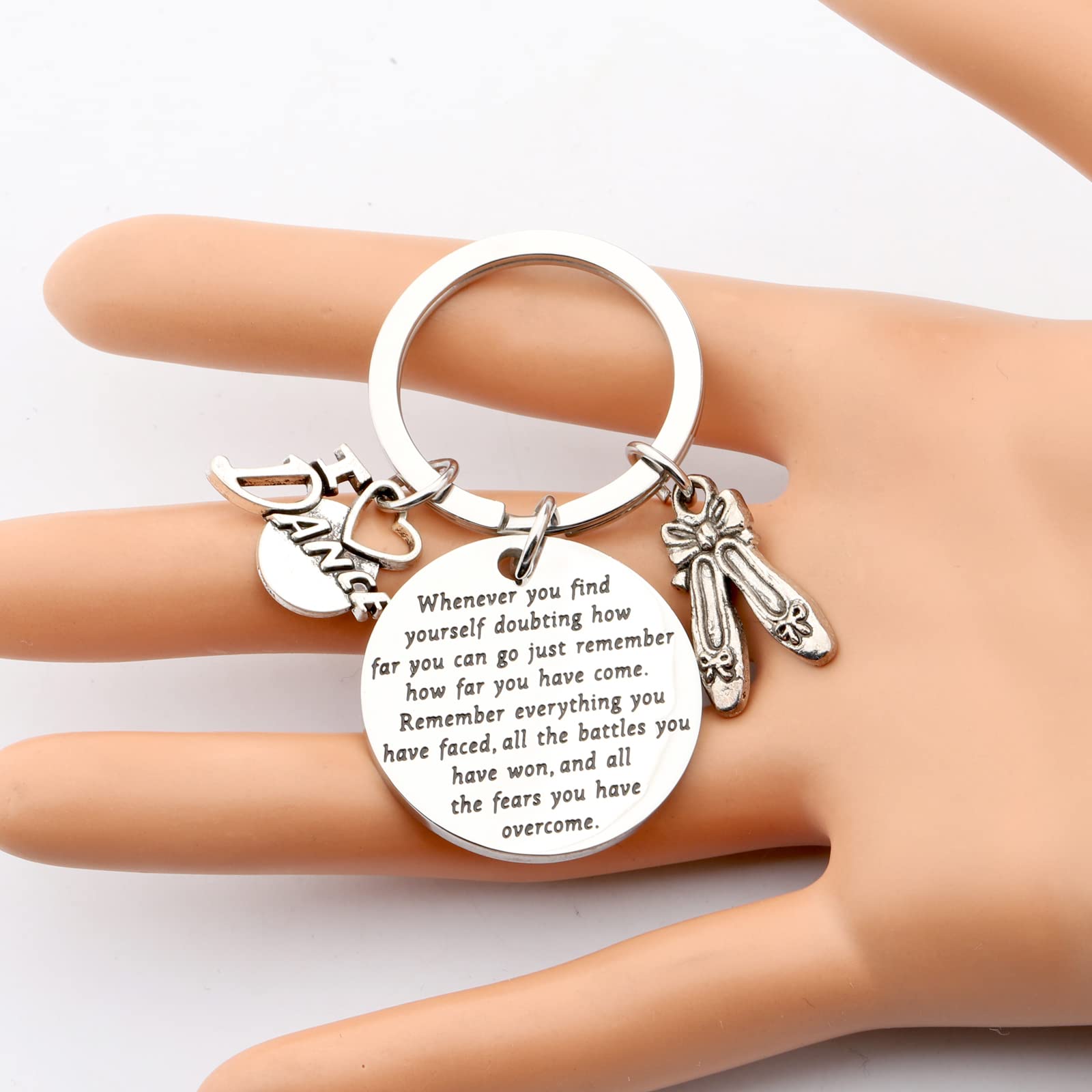 Encouragement Gifts Dancer Keychain Dance Themed Jewelry Dance Team Gift (Dancer whenever)