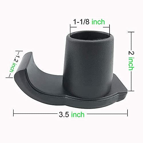 Walker Ski Glides, for1 1/8 Inch Tubes,Pop and Glide Easy Use Walker Skis, Heavy Duty Coaster Skis for Medical Walkers,Black (2),QingTD