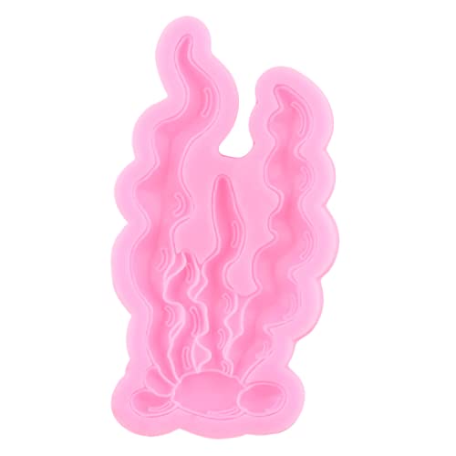 LKDQUTHM Marine Theme Fondant Cake Mold Coral Seashell Conch Fish Seahorse Starfish Octopus Silicone Molds For Cake Decorating Cupcake Topper Candy Chocolate Gum Paste Polymer Clay Set Of 6