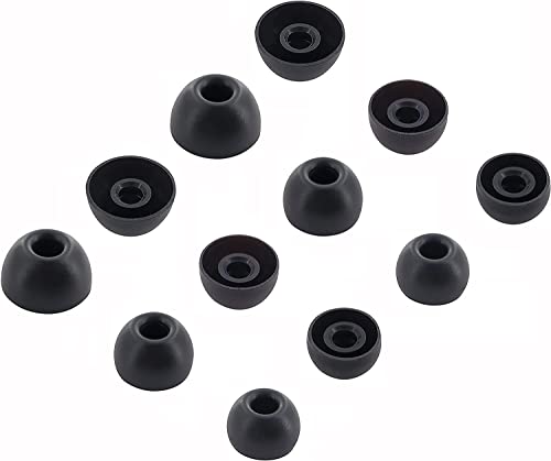 JNSA 12 PCS Silicone Ear Tips Ear Cushion Ear Gel Compatible with Beats Fit Pro Earbud Headphones, 3 Size 6 Pairs Eartips Replacement for Beats Fit Pro, Black (BFPSilicone6)