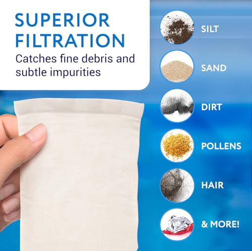 IMPRESA Products 10-Pack Micro Filter Bags Fits Water Tech Pool Blaster Pool Vacuum CleanersâŚ