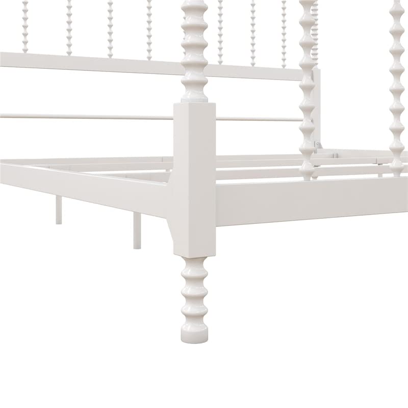 DHP Emerson Metal Canopy Bed in King Size Frame in White