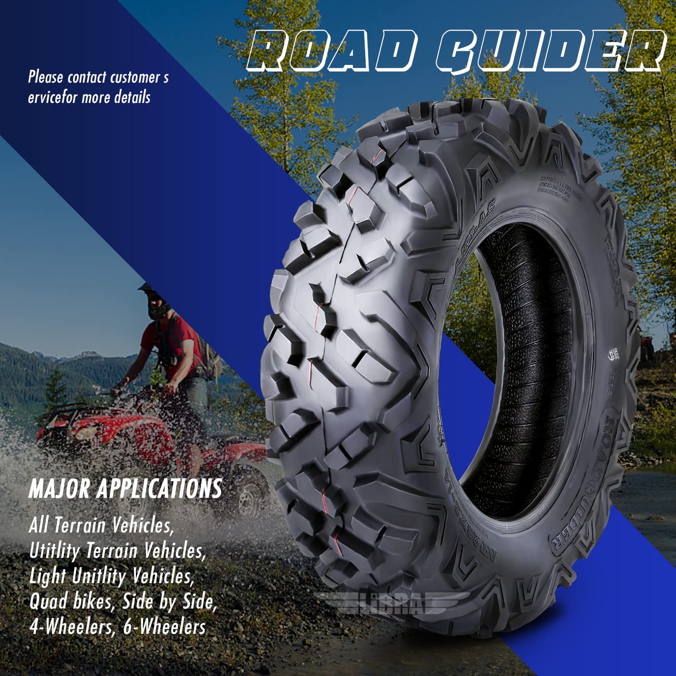 Roadguider ATV UTV Tire 26x11-12 26x11x12 6PR All Terrain 10396