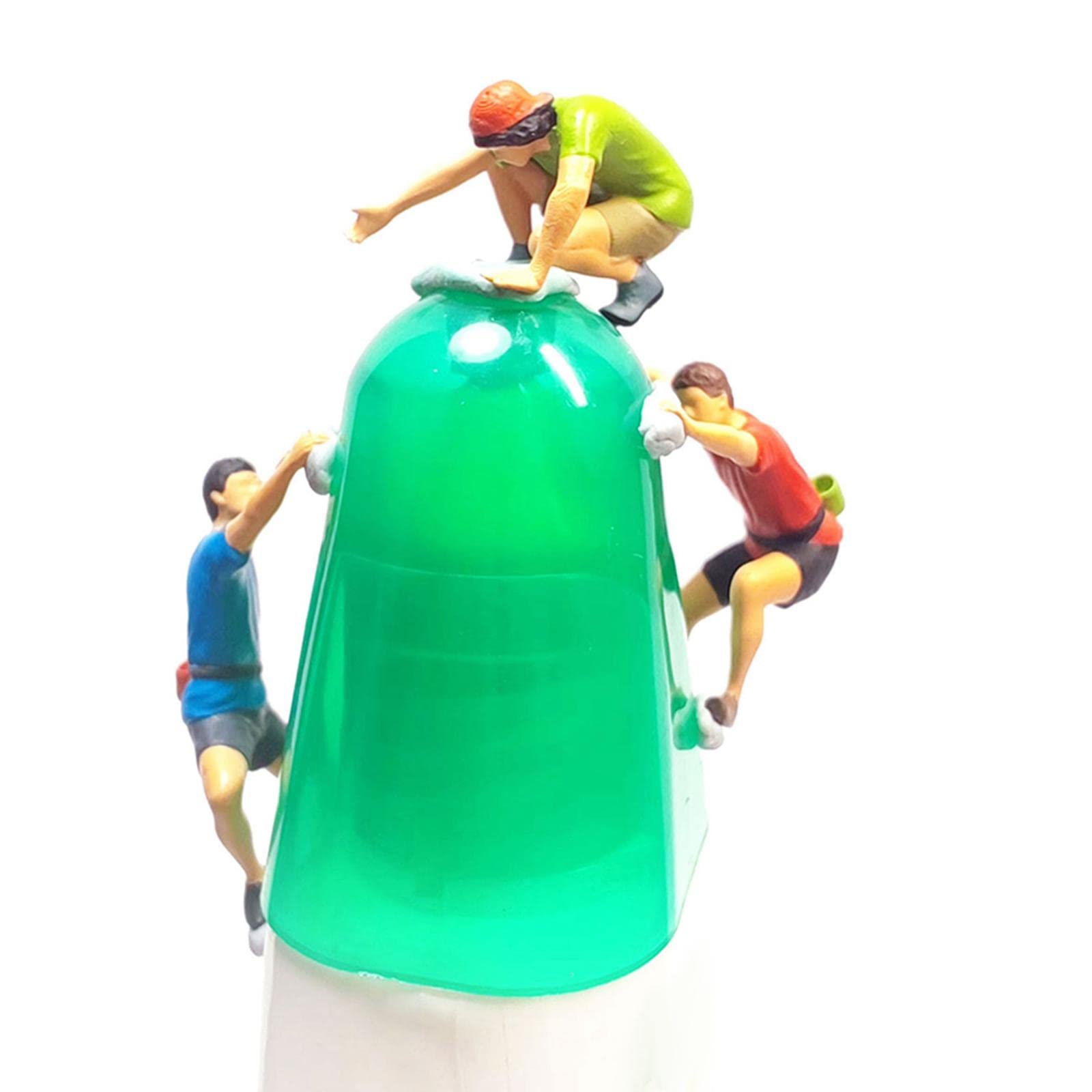 Esquirla Resin 1:64 Rock Climbing Figure Dioramas Movie Props Miniature Scenes Scene Fairy Garden S Scale Layout Train Railway Collections Decoration, 3Pcs