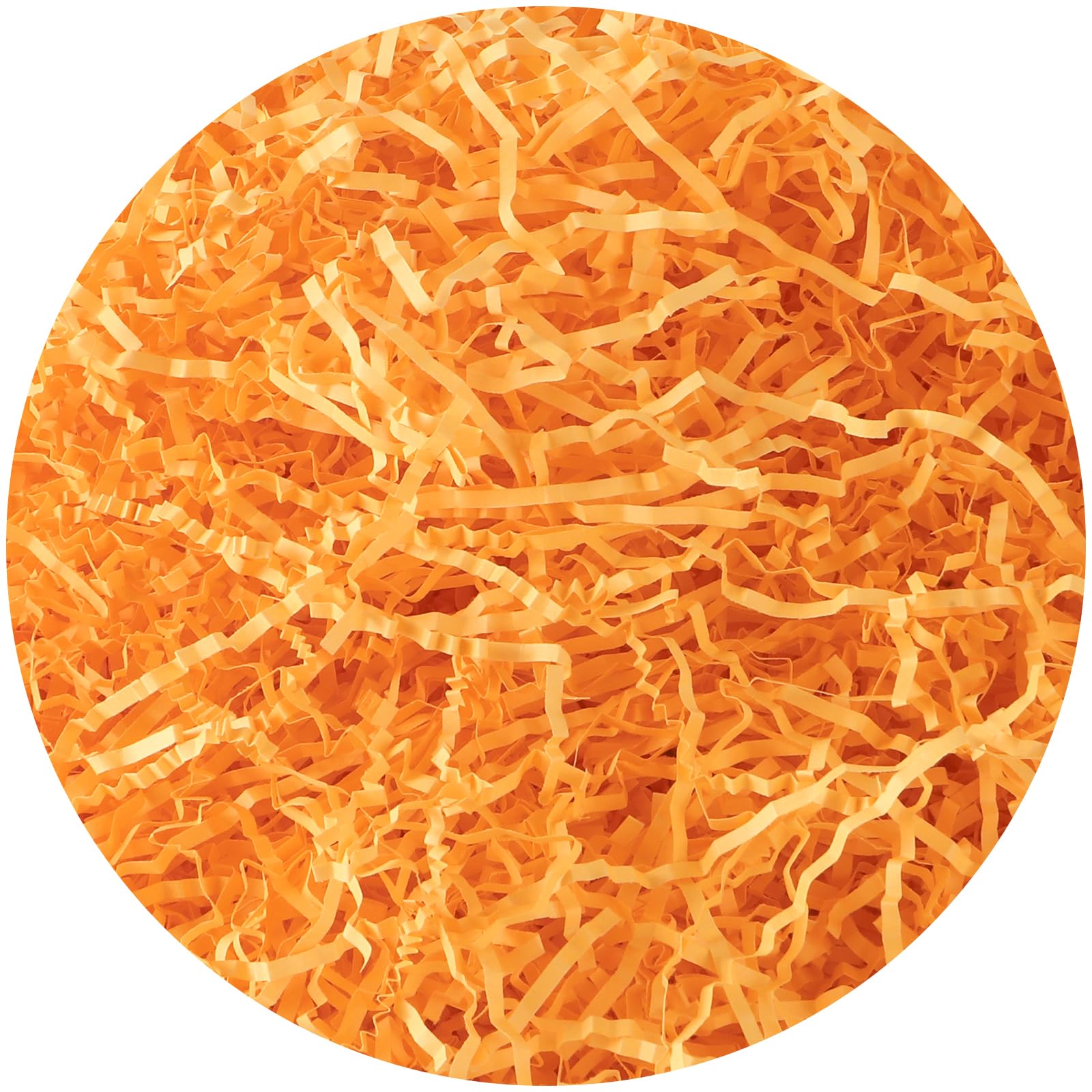 GREEN BEAN 0.5 LB Orange Crinkle Cut Paper Shred Filler for Gift Wrapping and Basket Filling, Shredded Paper for Gift Baskets, Crinkle Paper for Gift Box