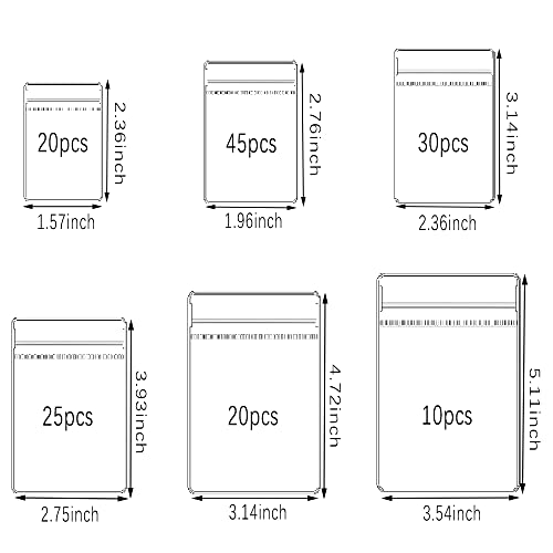 WEDDINGHELPER Jewelry Bags Small Self-Sealing Plastic Zip Clear Bags PVC Transparent Lock Bag for Storing Bracelets Rings Earrings Ziplock Pouch (150 Pcs)