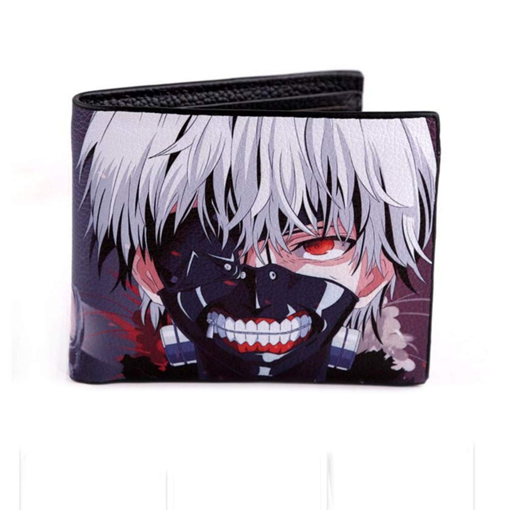 DOFE Japanese Anime Wallets, Leather Bifold Bi-Fold Wallets Purse,Tokyo Ghoul Anime PU Leather Wallets For Teenager.
