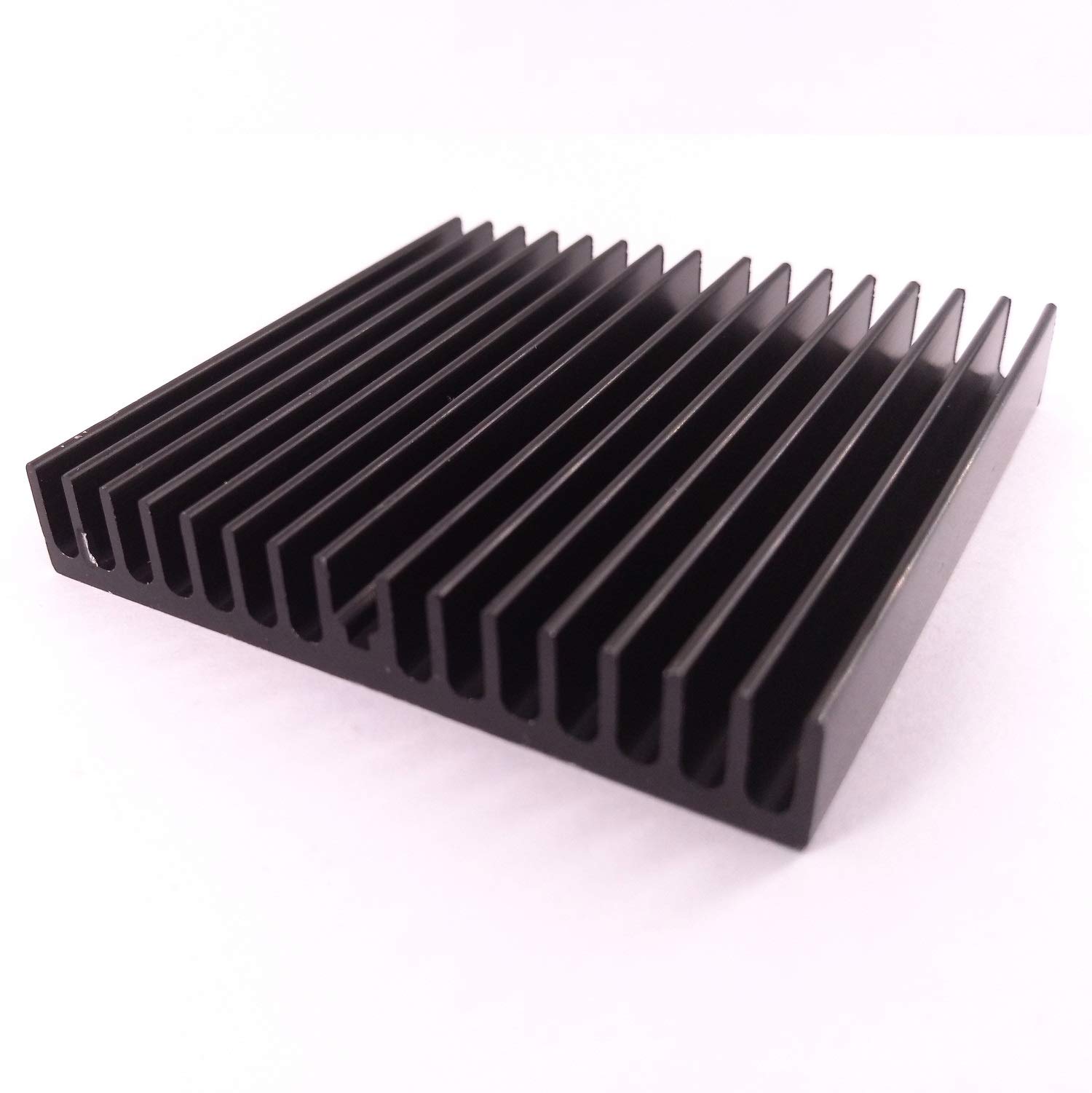 Easycargo 60mm Heatsink Kit + pre Applied 3M 8810 Thermal Conductive Adhesive Tape, Cooler Aluminum Heat Sink Set for Cooling GPU SSD WiFi Module LED Panel (2pcs 60x60x10m Black)