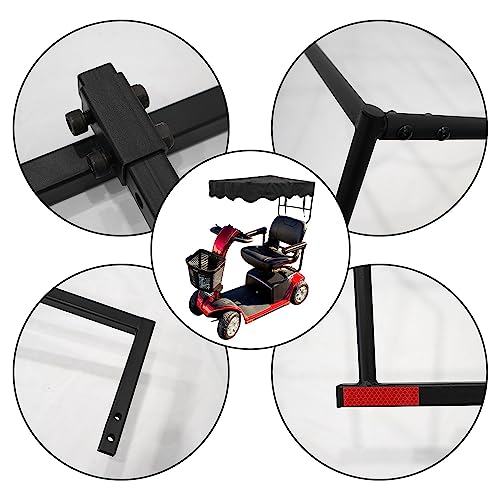 MOOFI Mobility Scooter Sun Shade Canopy, Tear-Resistant Anti-UV Waterproof Accessory Sun Shade for Scooters & Power Chairs (Works with 1" X 1" Hitch Receiver Equipped) 37.4" x 28" x 53.2β