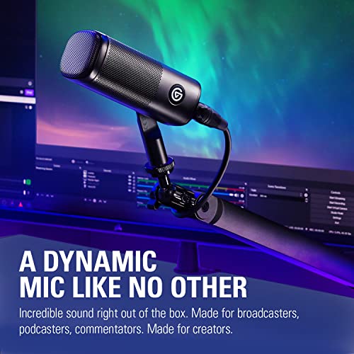 Elgato Wave DX - Dynamic XLR Microphone, Cardioid Pattern, Noise Rejection, Speech optimised for Podcasting, Streaming, Broadcasting, No Signal Booster Required, Works with Any Interface, for Mac, PC