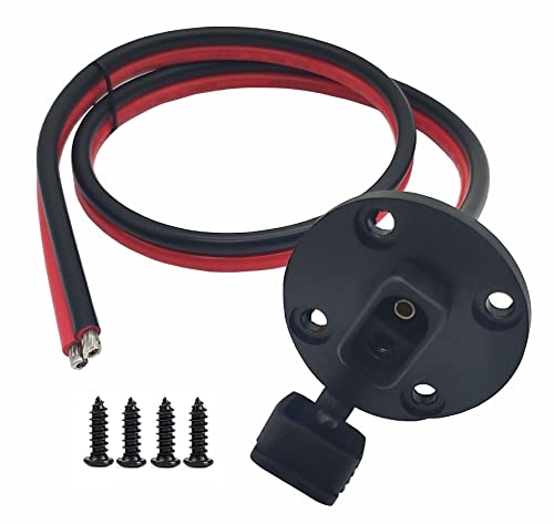 Halokny 10AWG Solar SAE Socket sidewall Port, 2 Feet SAE Solar Quick Connect Panel Flush Mount Plug Cable, Weatherproof SAE Extension Cable, with 4 Screws, for Automobile and Solar Panel