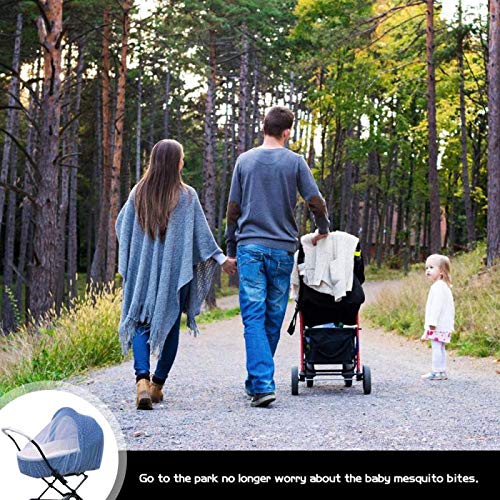 Diagtree 2 Pack Baby Mosquito Net for Strollers, Pack'n'Plays, Car Seat & Bassinets, Playpens & Cribs (2 Pack) (L)