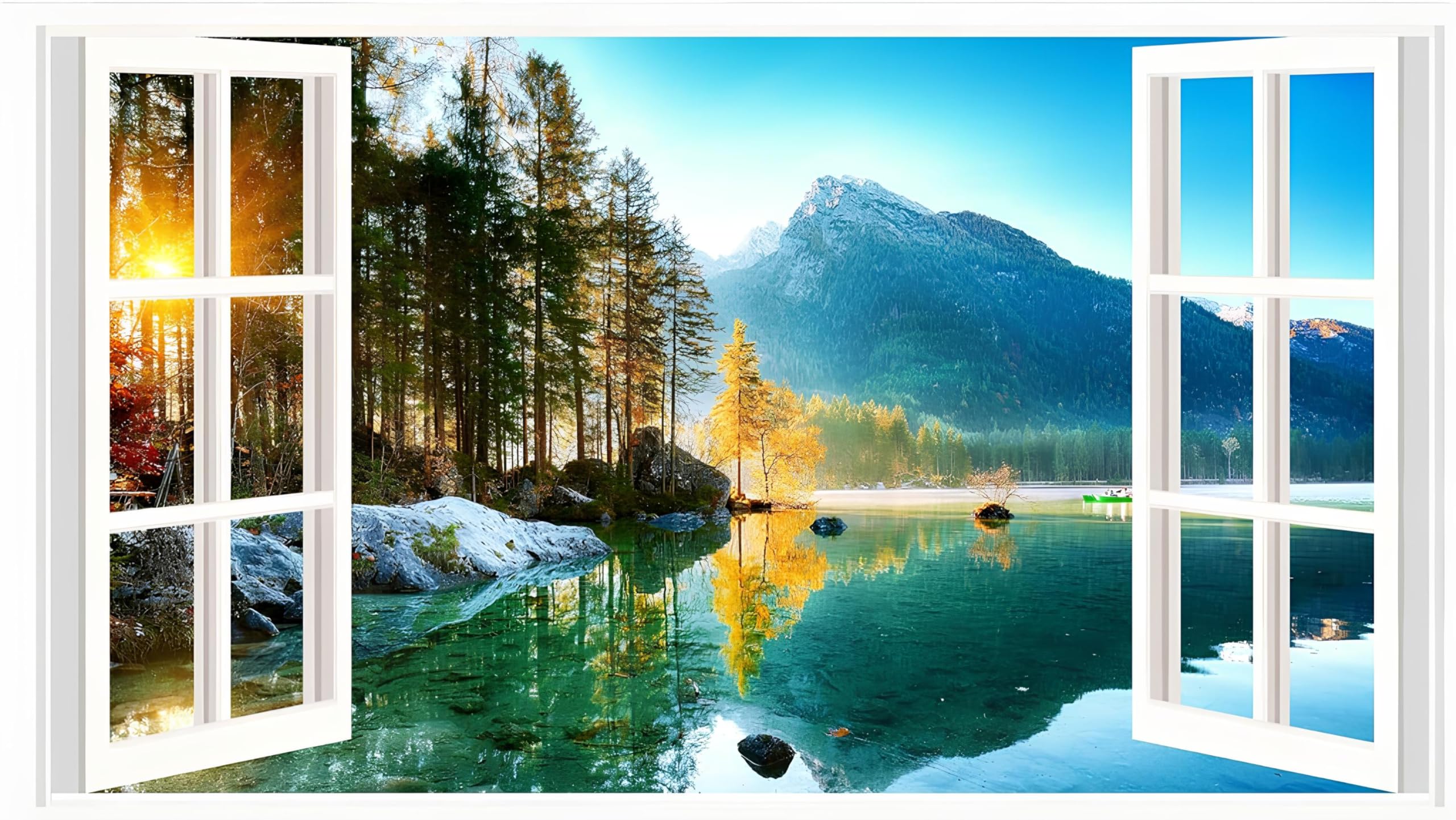 Green Tree Wall Decals Pine Tree Wall Stickers Forest Tree Wall Decals Large Tree Wall Stickers Ever Green Tree Wall Sticker Nature Tree Wall Stickers for Bedroom Living Room Decor