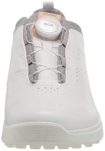 ECCO Women's S-Three BOA Gore-TEX Waterproof Hybrid Golf Shoe, White/Silver Grey, 7-7. 5