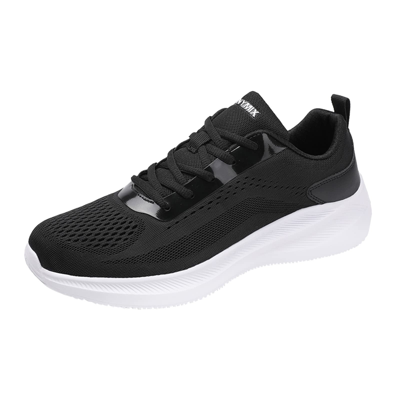 FASDNENDYS Men Solid Color Mesh Lace Up Casual Shoes Comfortable Breathable Soft Sole Sneaker Men Casual Grey