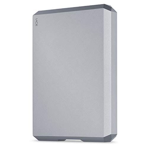 LaCie Mobile Drive 5TB External Hard Drive Portable HDD – Space Gray USB-C USB 3.0, for Mac and PC Desktop, 1 Month Adobe CC (STHG5000402)