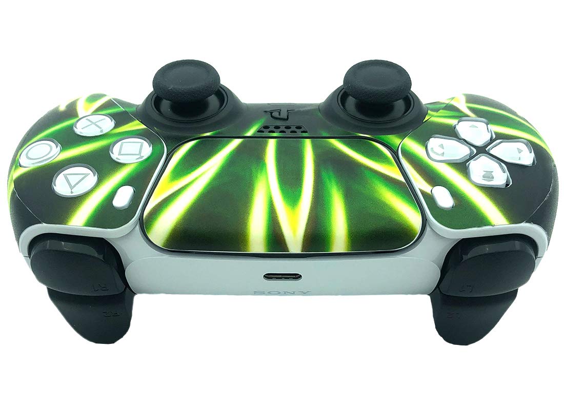 Gebaisi PS5 Controller Skin Sticker for Playstation 5 Cover Wrap Decal Fluorescence Weeds