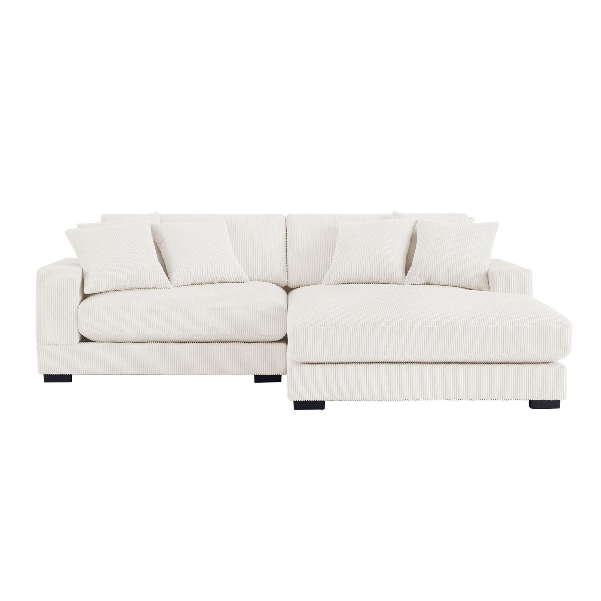 KEVINSPACE 98.4" Sectional Sofa Modular Deep 3-Seat Sofa Couch Foam-Filled Spring Sleeper Sofa Modular Sectional Living Room Sofa Set Comfy Furniture Apartment Studio Office No Assembly Green