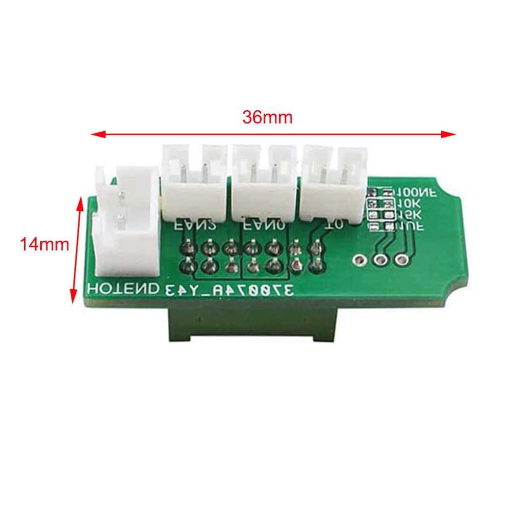 HzdaDeve 3D Printer Extruder Transfer Adapter Board Heater Cartridge 12V 40W Thermistor NTC 100K 3950 for Anycub Mega I3 Mega S Mega Pro 3D Printer Head Parts Accessories