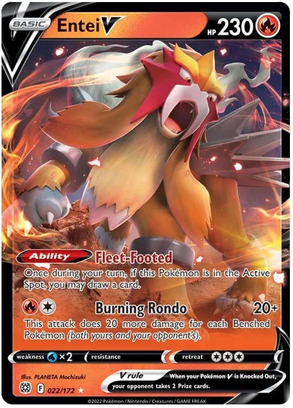 Entei V - 022/172 - Ultra Rare - Sword & Shield: Brilliant Stars